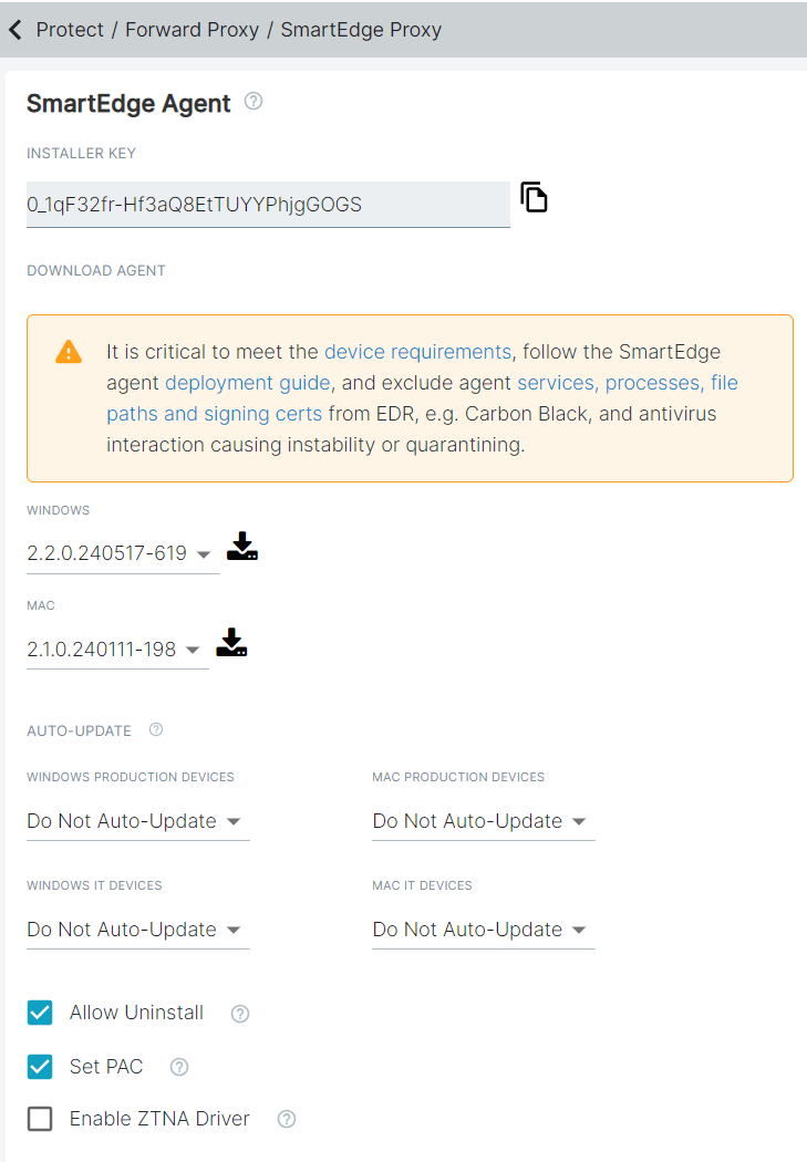 Installing and configuring the SmartEdge Agent